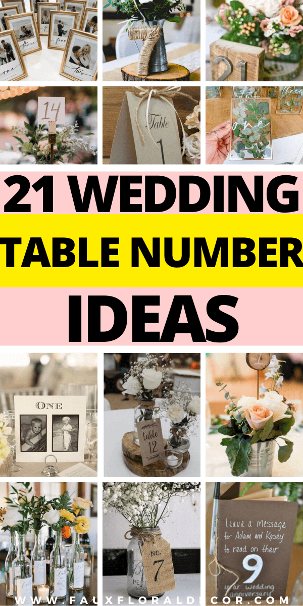 21 Creative Wedding Table Number Ideas That Show Personality
