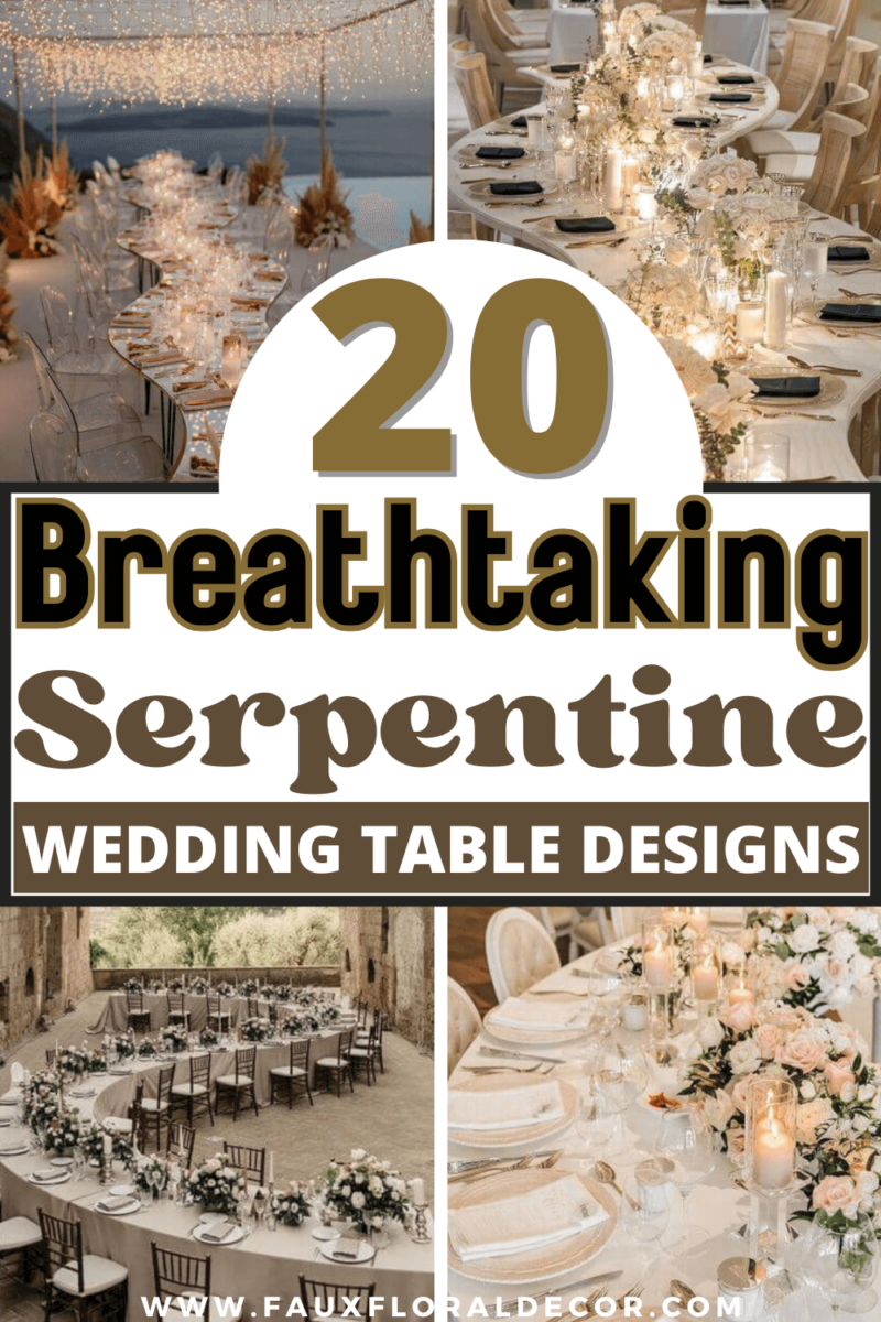 20 Impressive Serpentine Wedding Table Decor Ideas