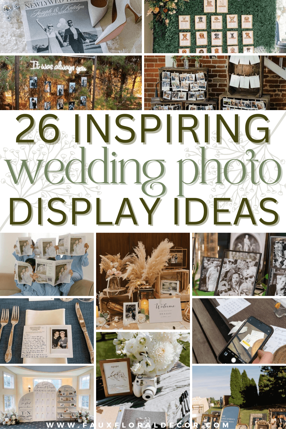 How To Display Pictures At Your Wedding (26 Creative Ideas)